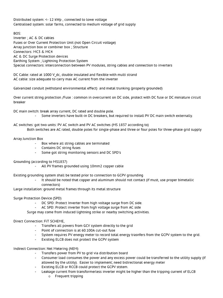 Solar Power System Components Overview | PDF | Science & Mathematics ...