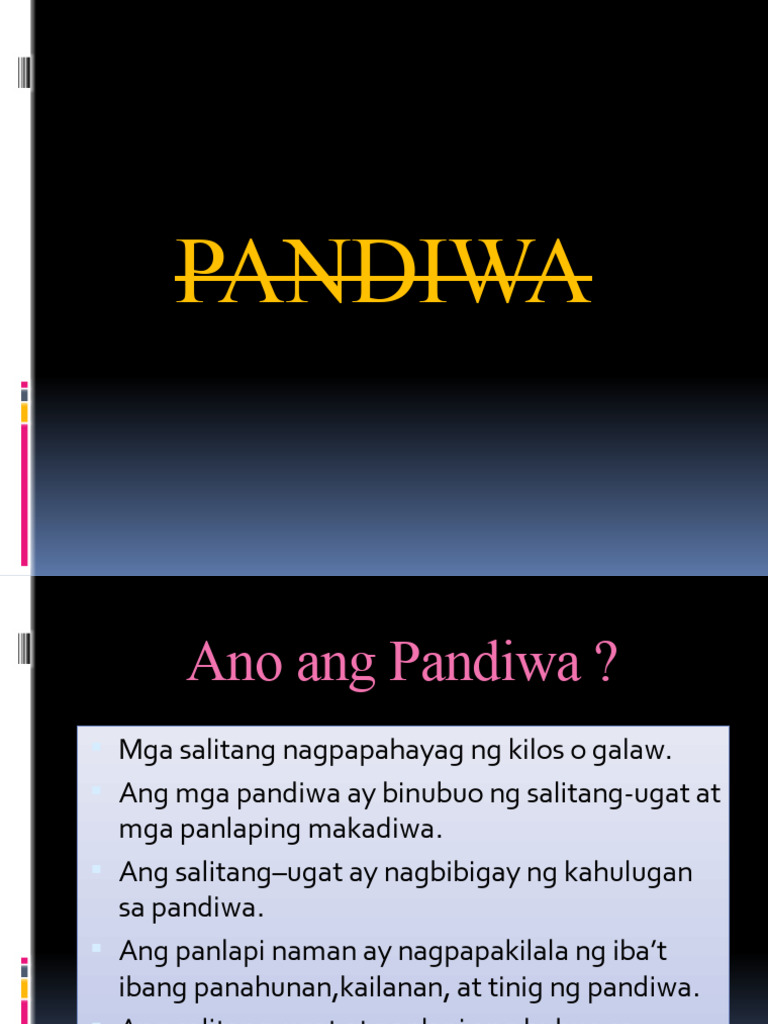 Pandiwa | PDF