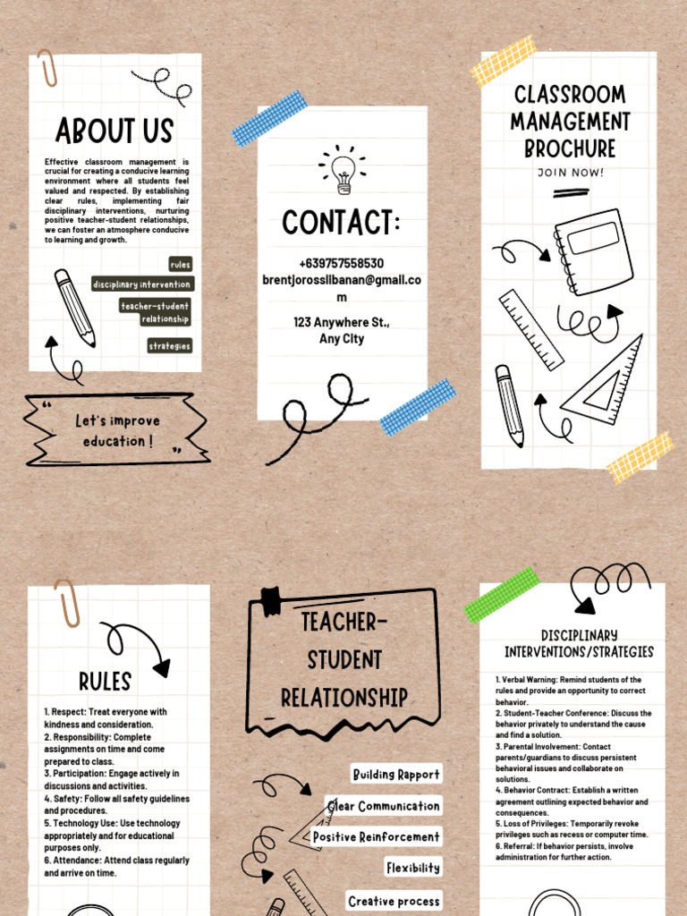 Brown and White Doodle Creative Kids Workshop Brochure | PDF ...