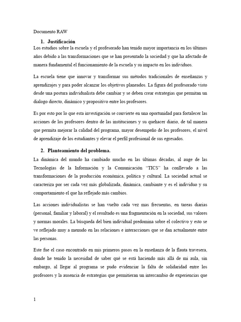 Documento RAW | PDF | Maestros | Enseñando