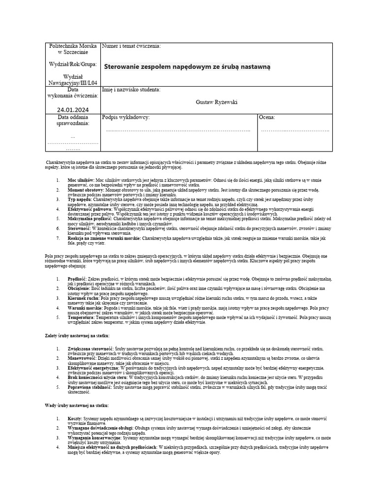 Sprawozdanie 5 | PDF