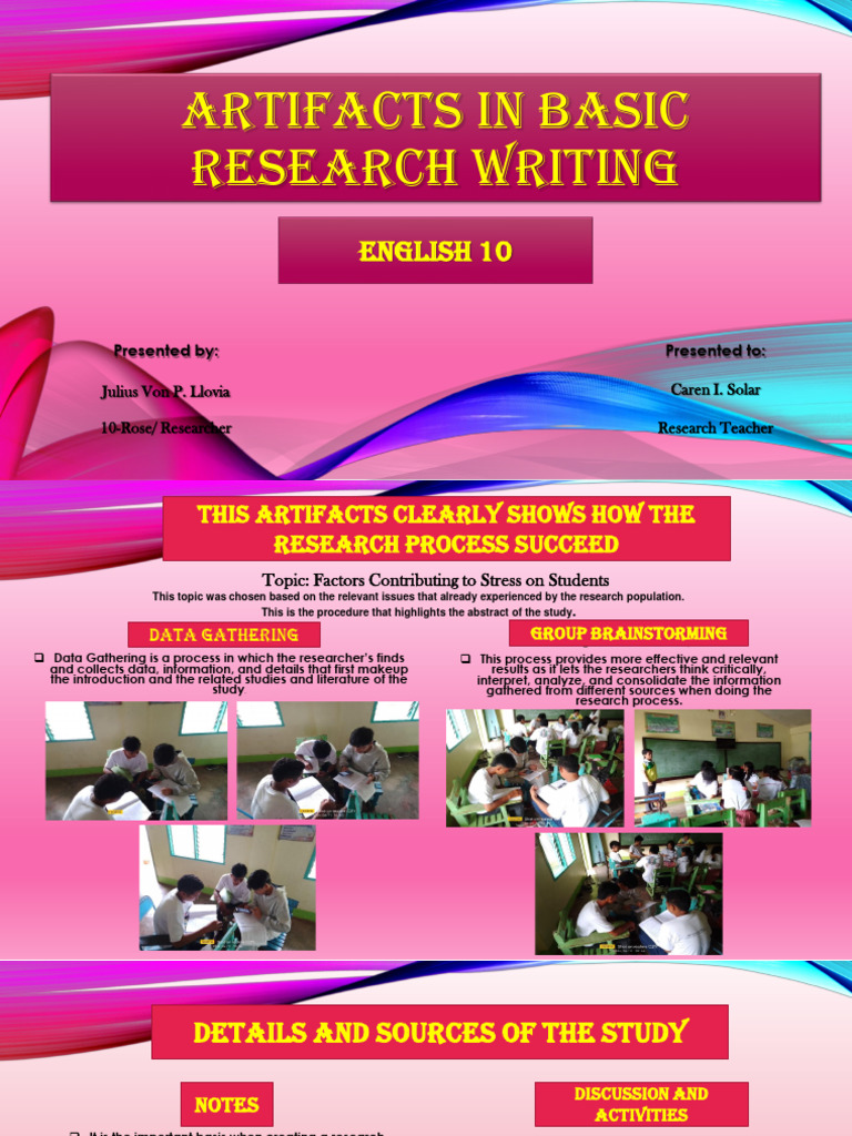 ARTIFACTs IN BASIC RESEARCH WRITING | PDF | Brainstorming | Data