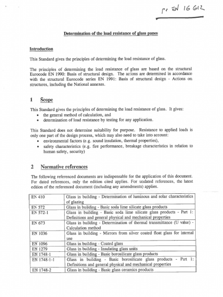 PR En-16612 (Glass) | PDF