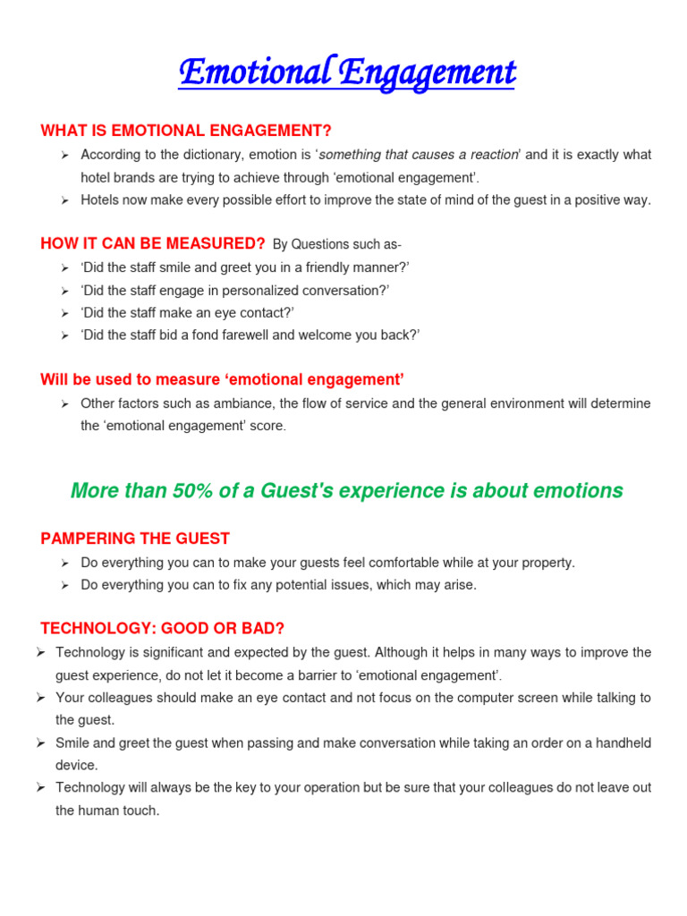 Emotional Engagement | PDF | Experience | Emotions