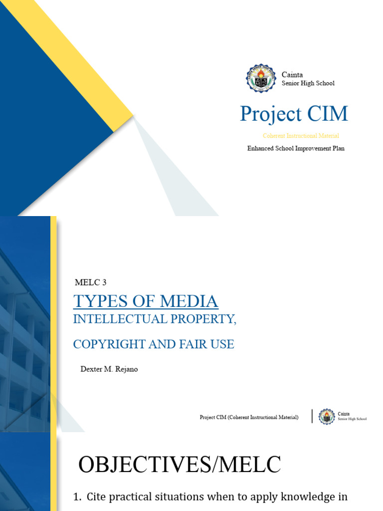 MELC 6 8 MIL Intellectual Property Copyright and Fair Use | PDF | Cybercrime | Cyberspace