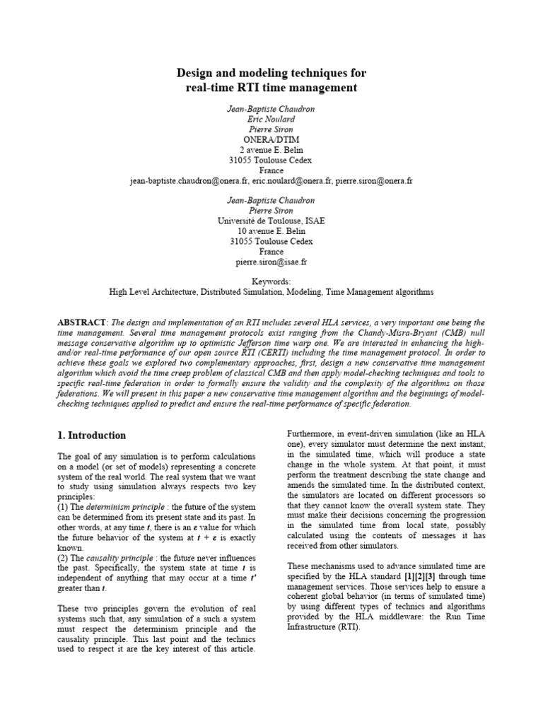 Chaudron 等。 - Design and modeling techniques for real-time RTI t | PDF | Computer Engineering ...