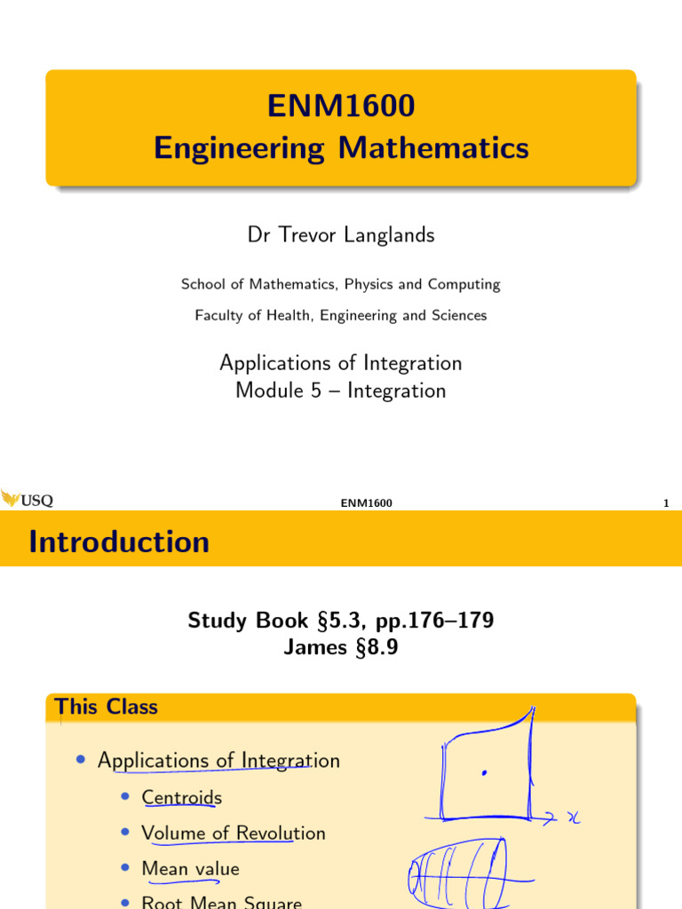 ENM1600 Wk12 Class02 Annotated | PDF | Integral | Area