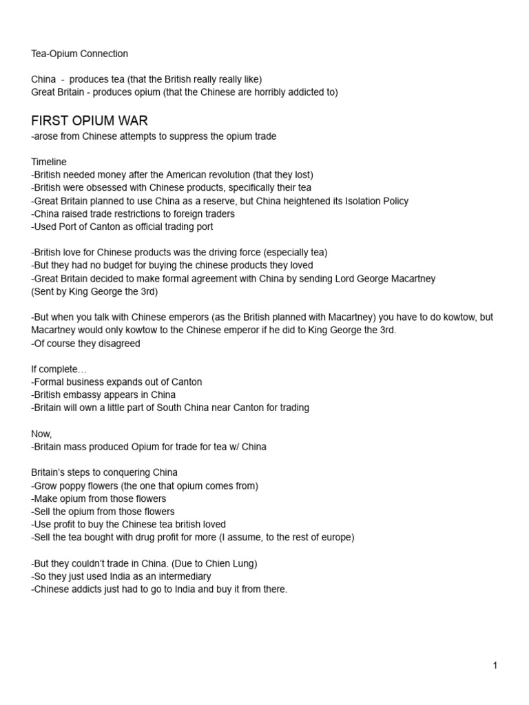 First and Second Opium War | Download Free PDF | Qing Dynasty | Opium