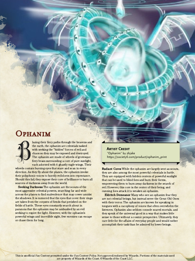 Ophanim Dnd List Of Angels | Realm Of Midgard Wiki | Fandom