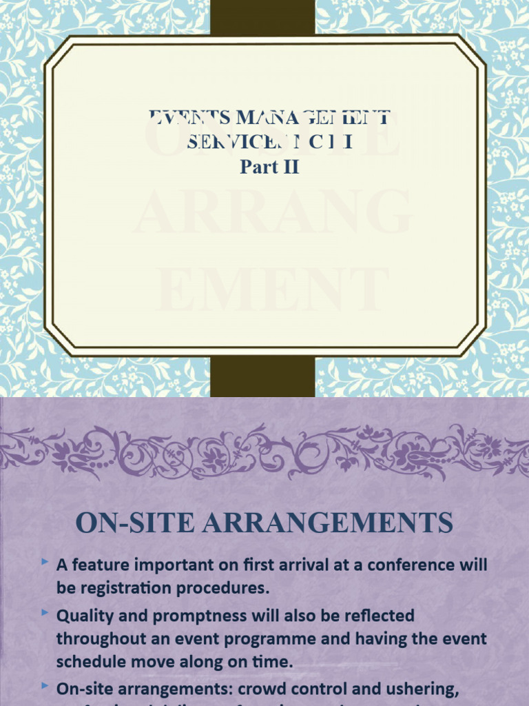 Part 2 Events MGNT | Download Free PDF | Logistics