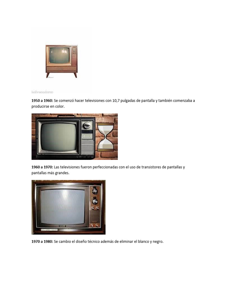 evolucion de la television | PDF | Tecnología de información y comunicaciones | Electrónica