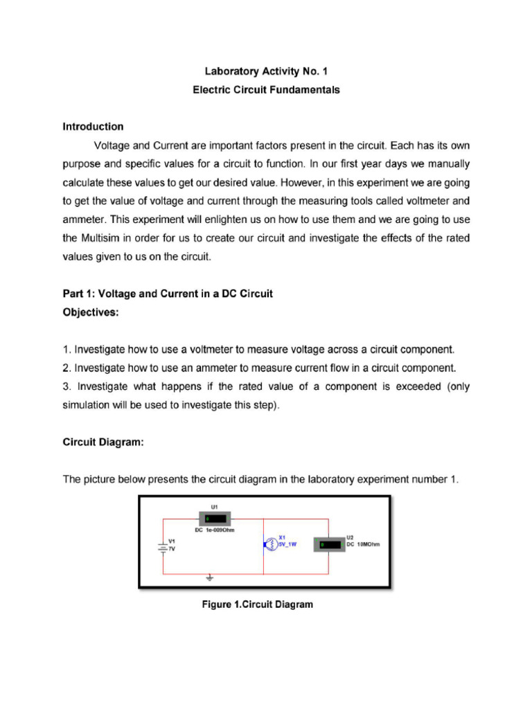 Electrical Experiment | PDF