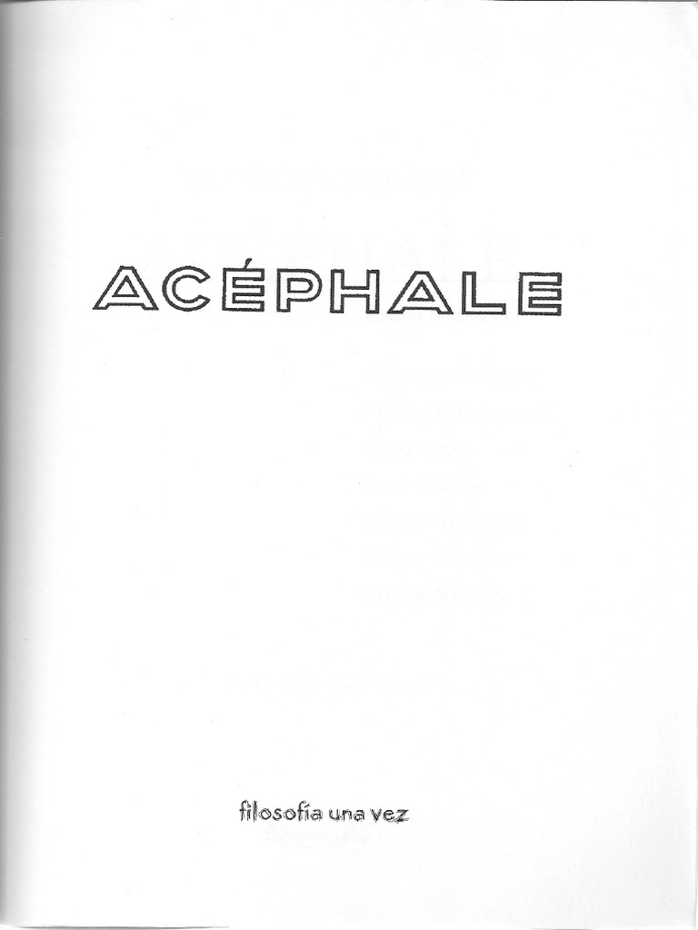 Acéphale - Georges Bataille | PDF