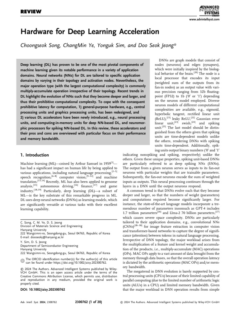 Deep Learning Hardware Acceleration | PDF | Deep Learning | Central ...