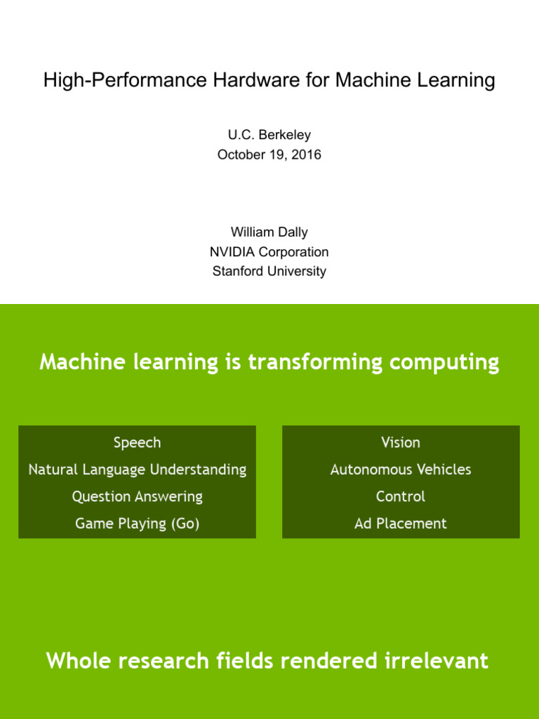 High-Performance Hardware For Machine Learning - 0916 | PDF | Deep Learning | Computing