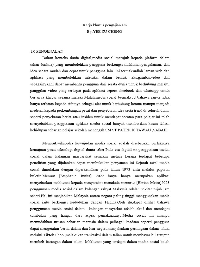 Contoh KK Pa | PDF | Ilmu Sosial