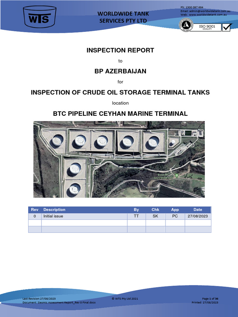 Seismic Assessment of Oil Storage Tanks | PDF | Waves | Applied And Interdisciplinary Physics