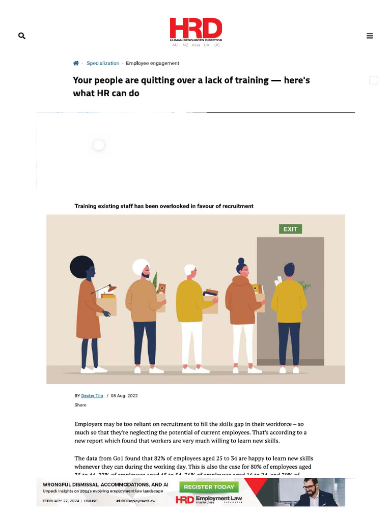 Your People Are Quitting Over A Lack of Training - Here's What HR Can ...