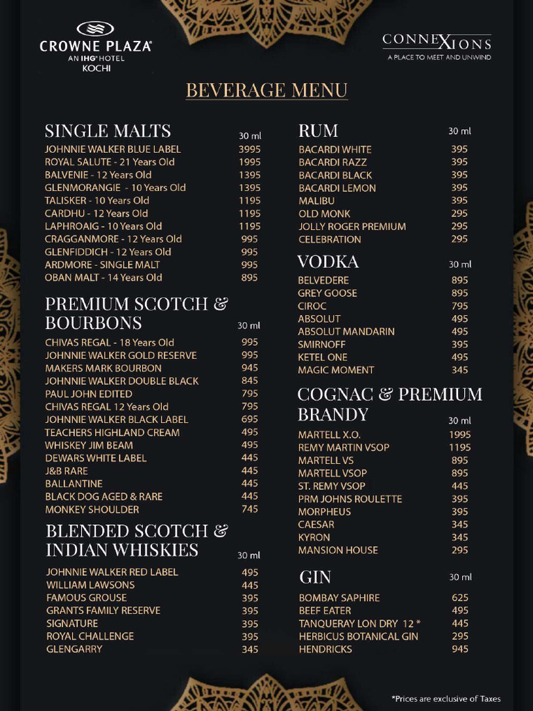 Bev Menu | PDF