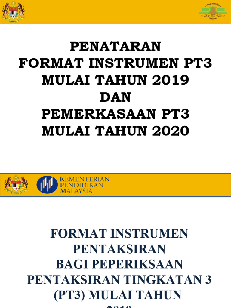 01 Penataran Format PT3 2019 Dan | PDF