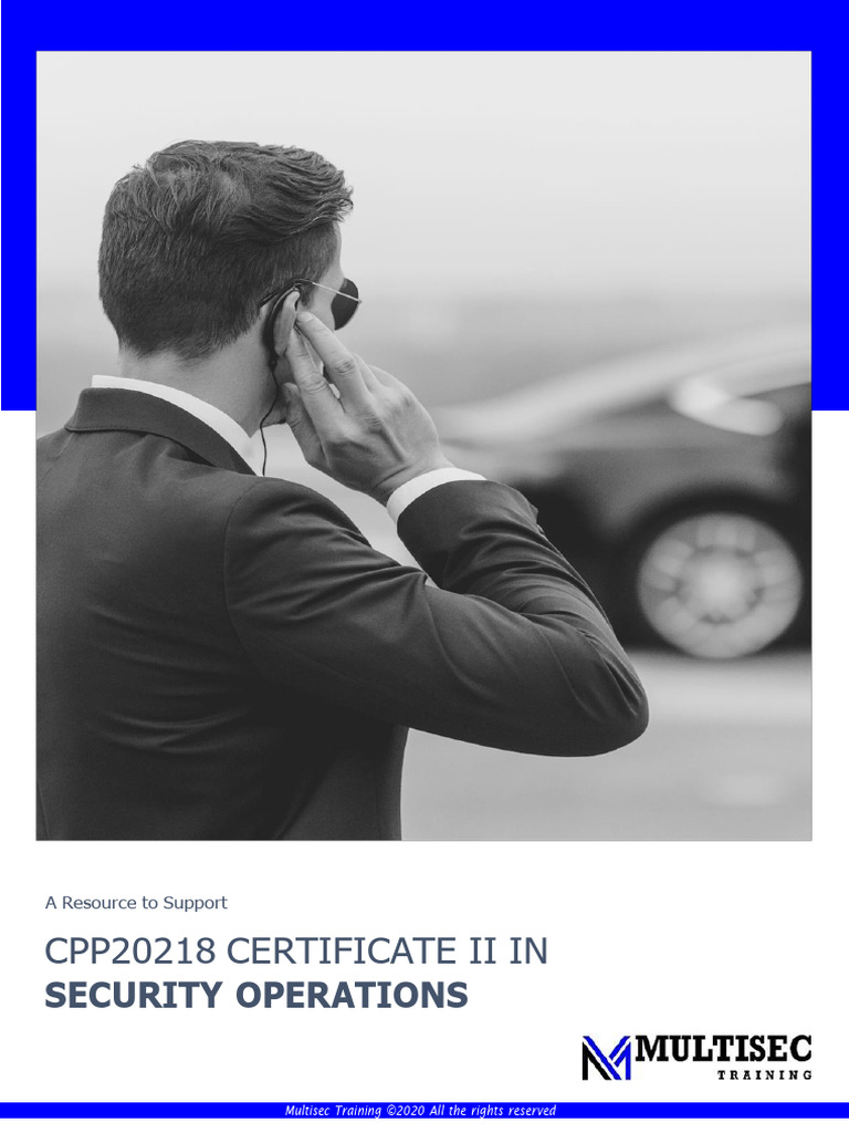 CLUSTER 4 - Learner Guide.v1.1 | PDF | Communication | Security Guard