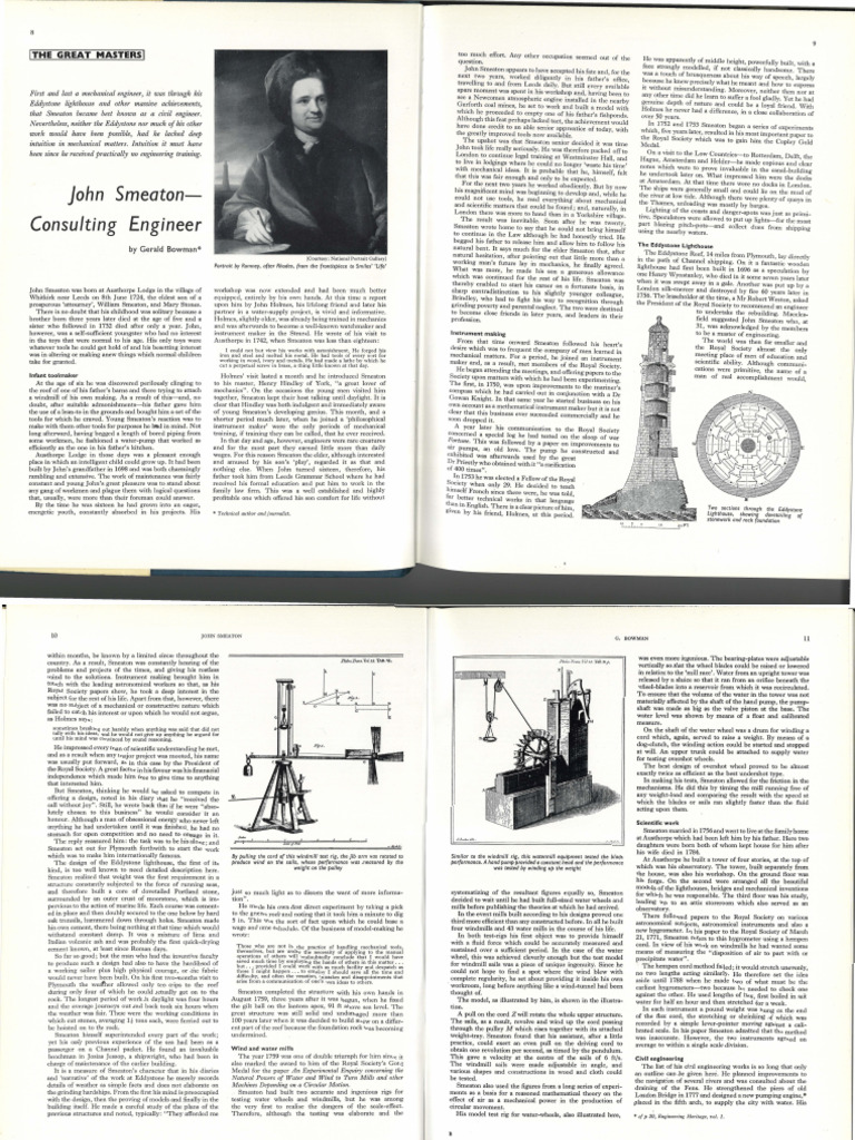 John Smeaton: Pioneer Civil Engineer | PDF | Lighthouse