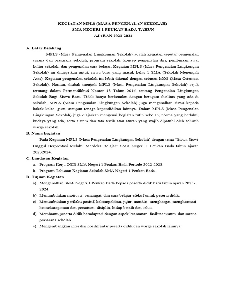 Proposal MPLS 2023-2024 | PDF