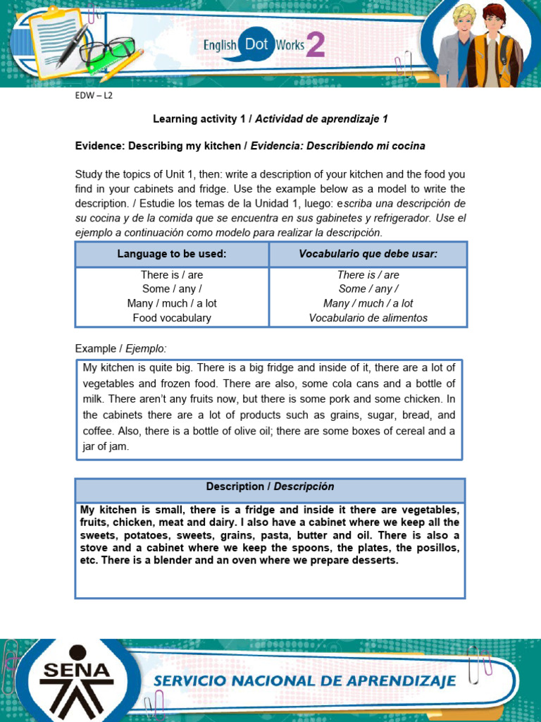 Evidence Describing My Kitchen FCH | PDF | Foods | Cooking