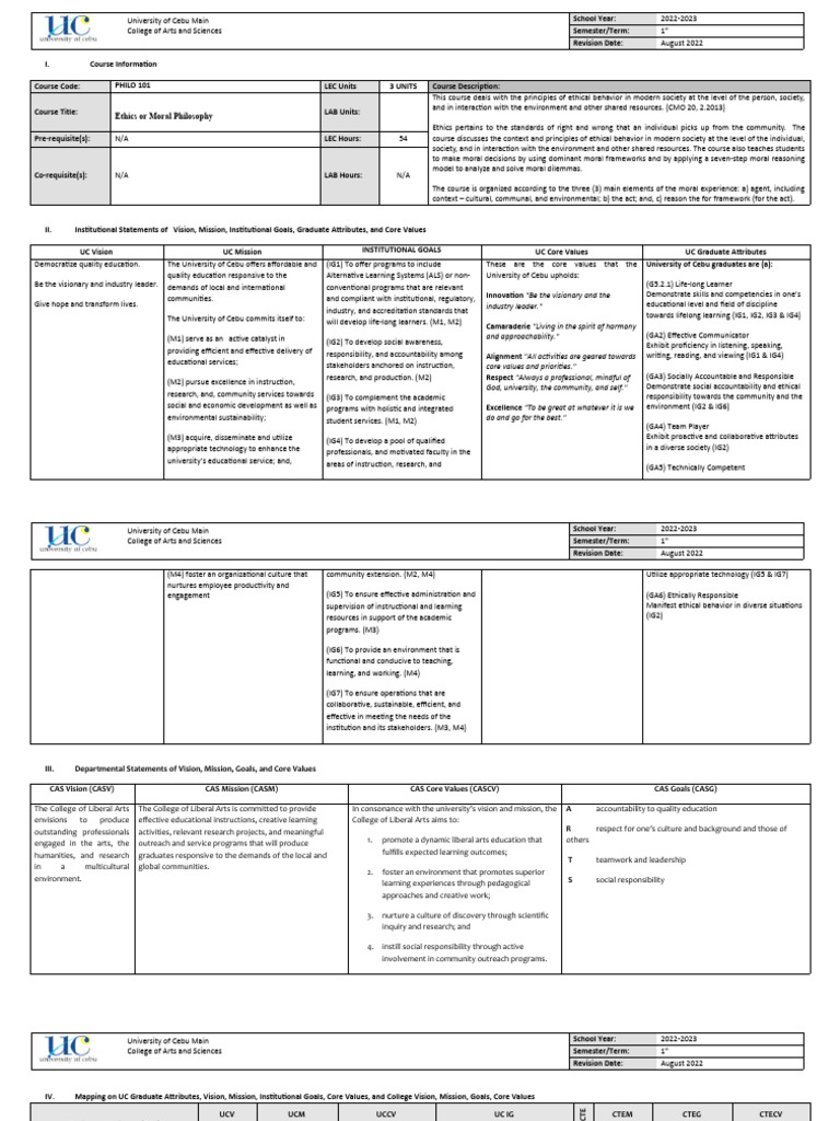 .Philo-101-ADL-Based Syllabus | Download Free PDF | Teachers | Learning