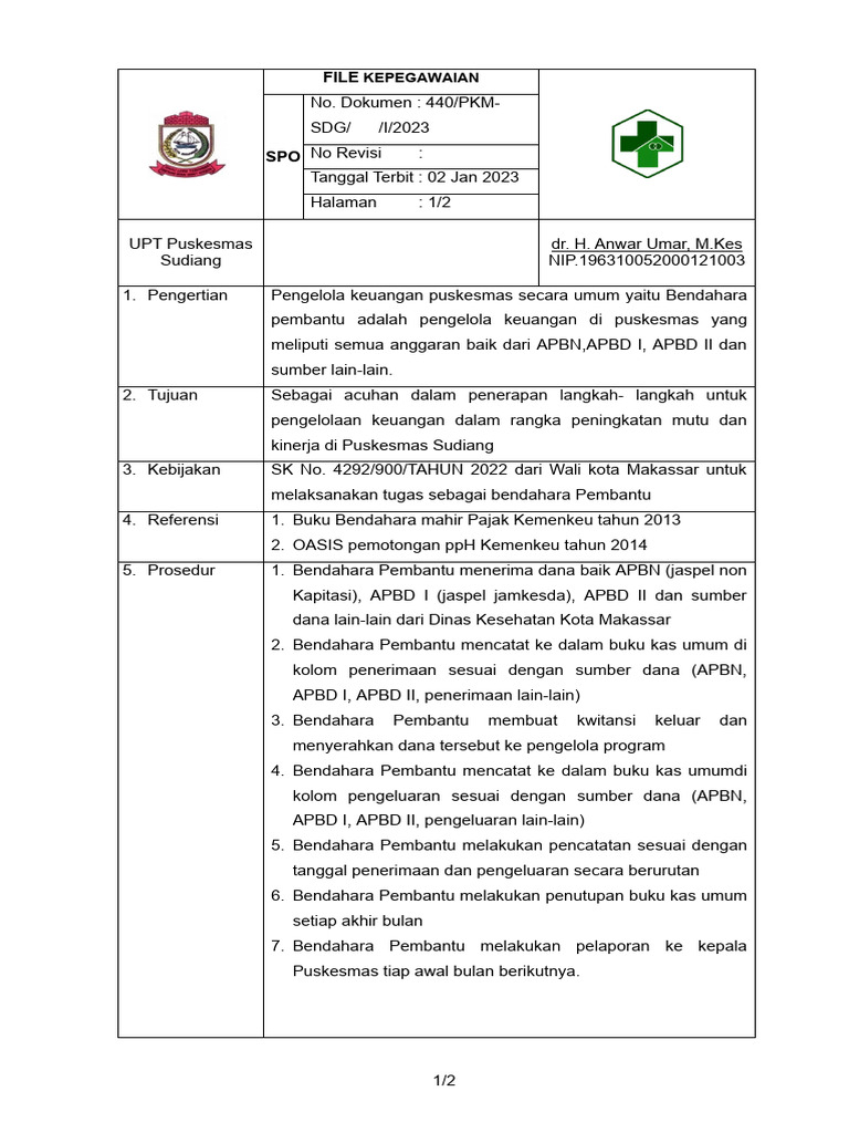 Contoh Spo | PDF