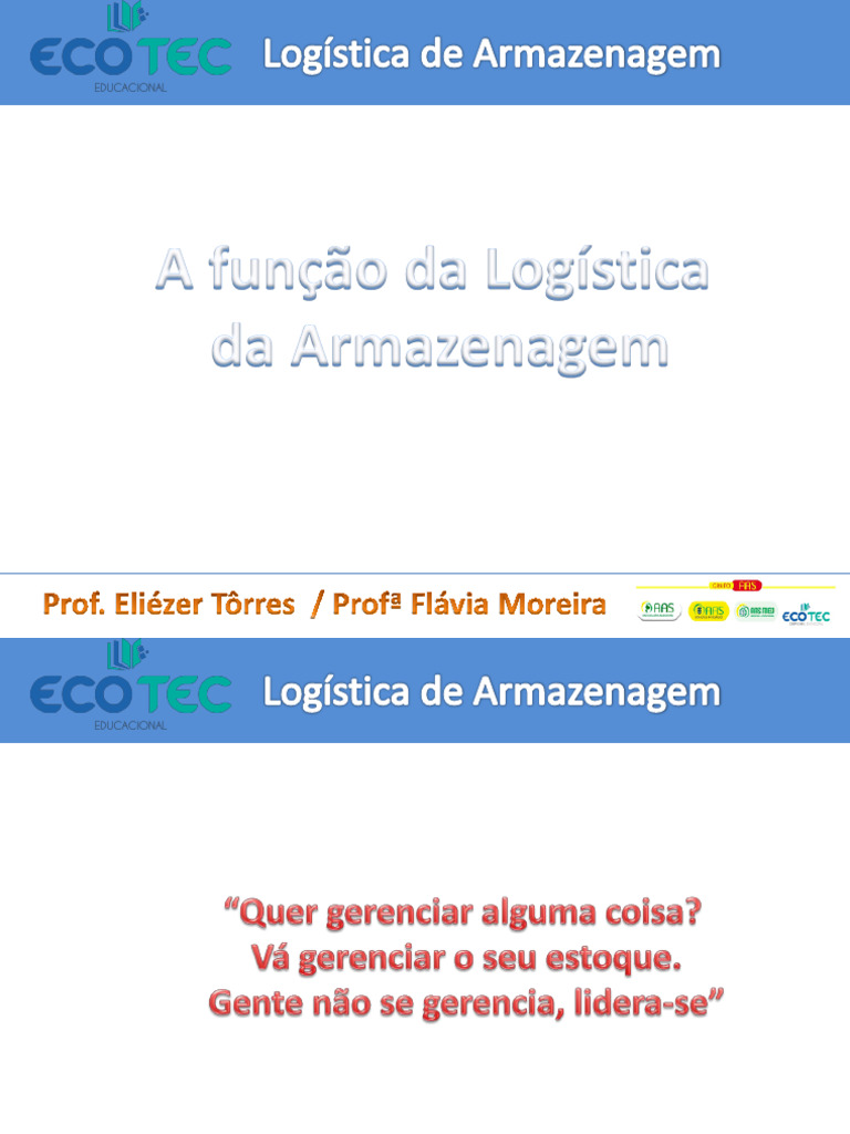 1 Aula - Introdução À Logística de Armazenagem | PDF