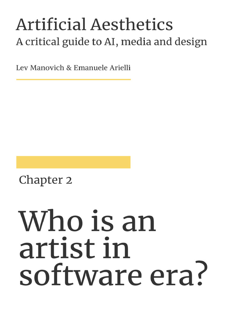 Artificial_Aesthetics_A_Critical_Guide_t | PDF | Artificial ...