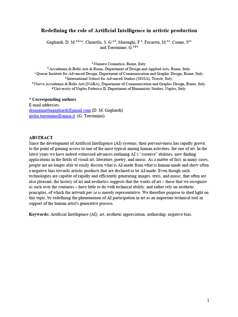 Redefining The Role of Artificial Intell | PDF | Artificial Intelligence | Intelligence (AI ...