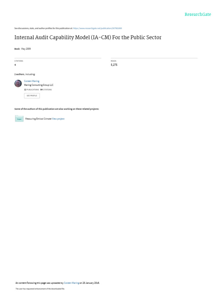 Internal Audit Capability Model (IA-CM) For The Public Sector | PDF ...
