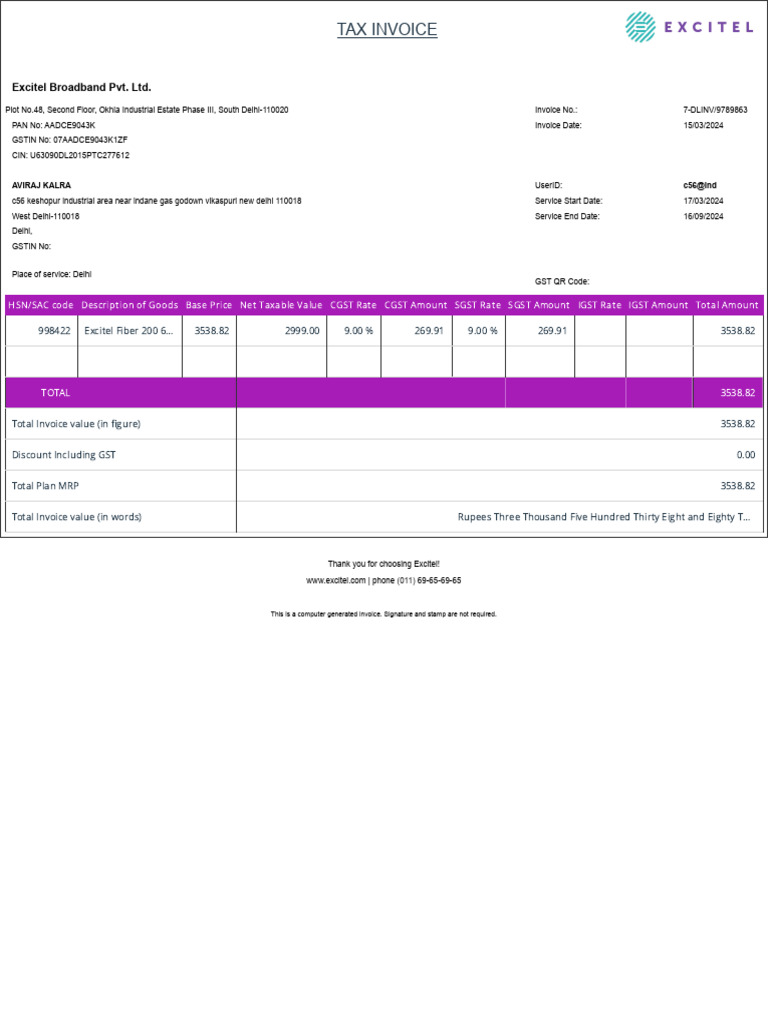 Excitel - Procare | PDF | Public Finance | Payments
