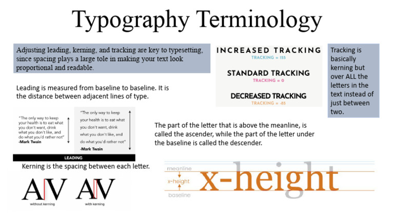 Typography Terminology | PDF