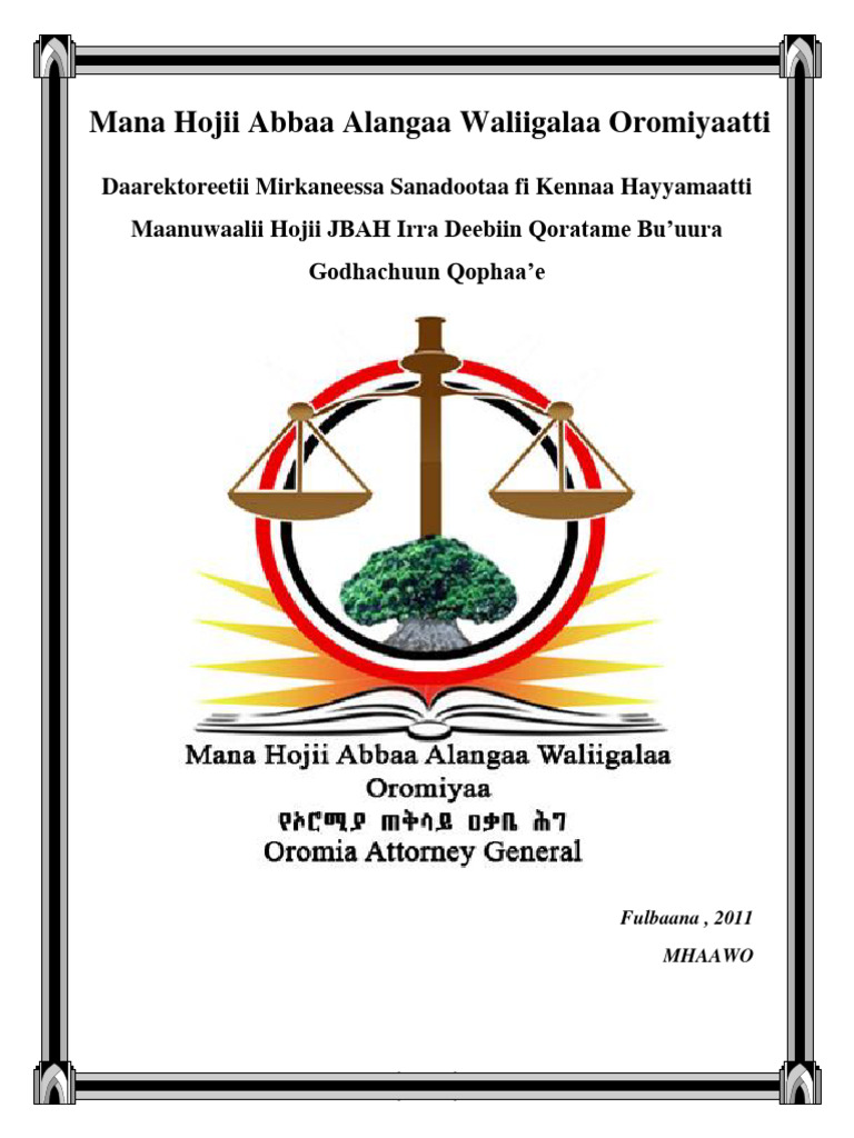 Maanuwaalii Daarektoreetii Mirkaneessa Sanadootaa Fi Kennaa Hayyamaa | PDF