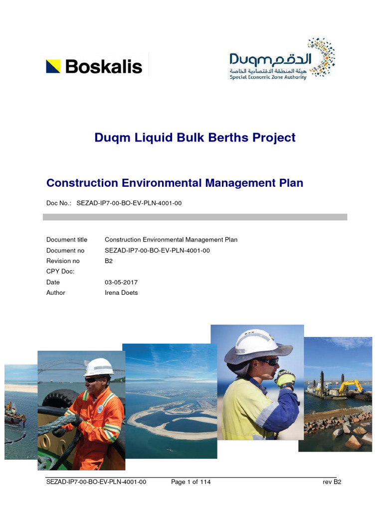 Construction Environmental Plan Abu Dabi | PDF | Oil Refinery ...