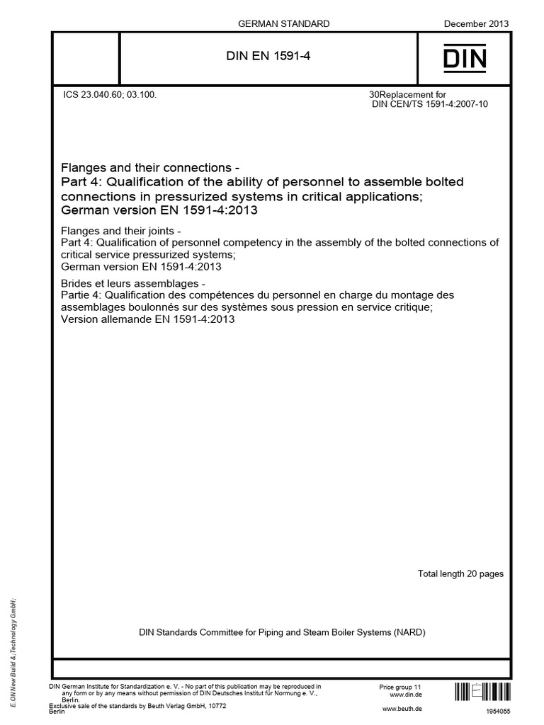 DIN EN 1591-4 en-US | PDF | Screw