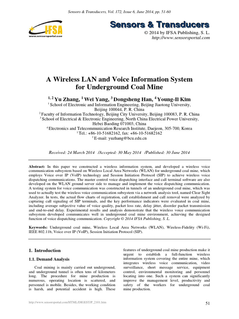 A_Wireless_LAN_and_Voice_Information_System_for_Un | PDF | Computer Network | Session Initiation ...