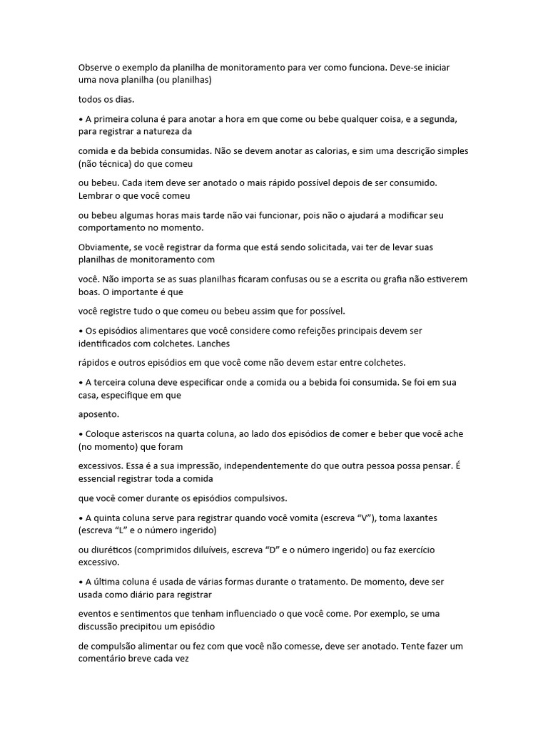 exemplo e dicas | PDF | Alimentos