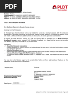 PLDT Application Form-1 | PDF | Internet Access | Oral Communication