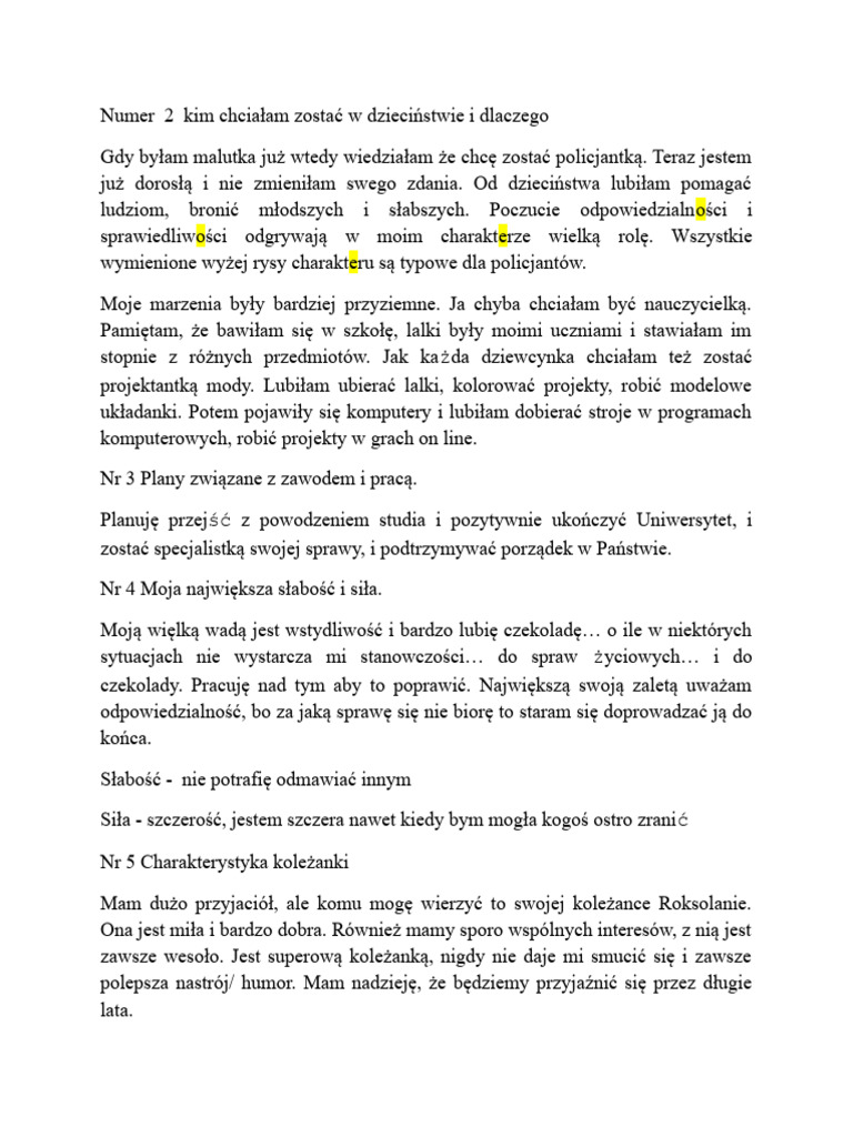 Monologi Rozmowa Kwalifikacyjna | PDF