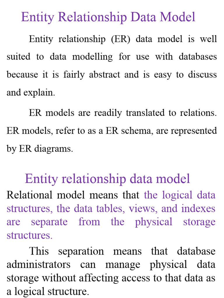 Three Entity Relational Data Model | PDF | Data Model | Relational Model