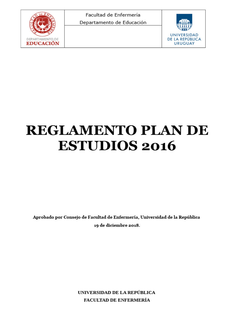 Reglamento Final 1 | PDF | Evaluación | Plan de estudios