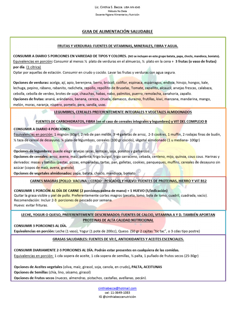 Guia Alimentaria Plato 3 XX | PDF | Vegetales | Fruta