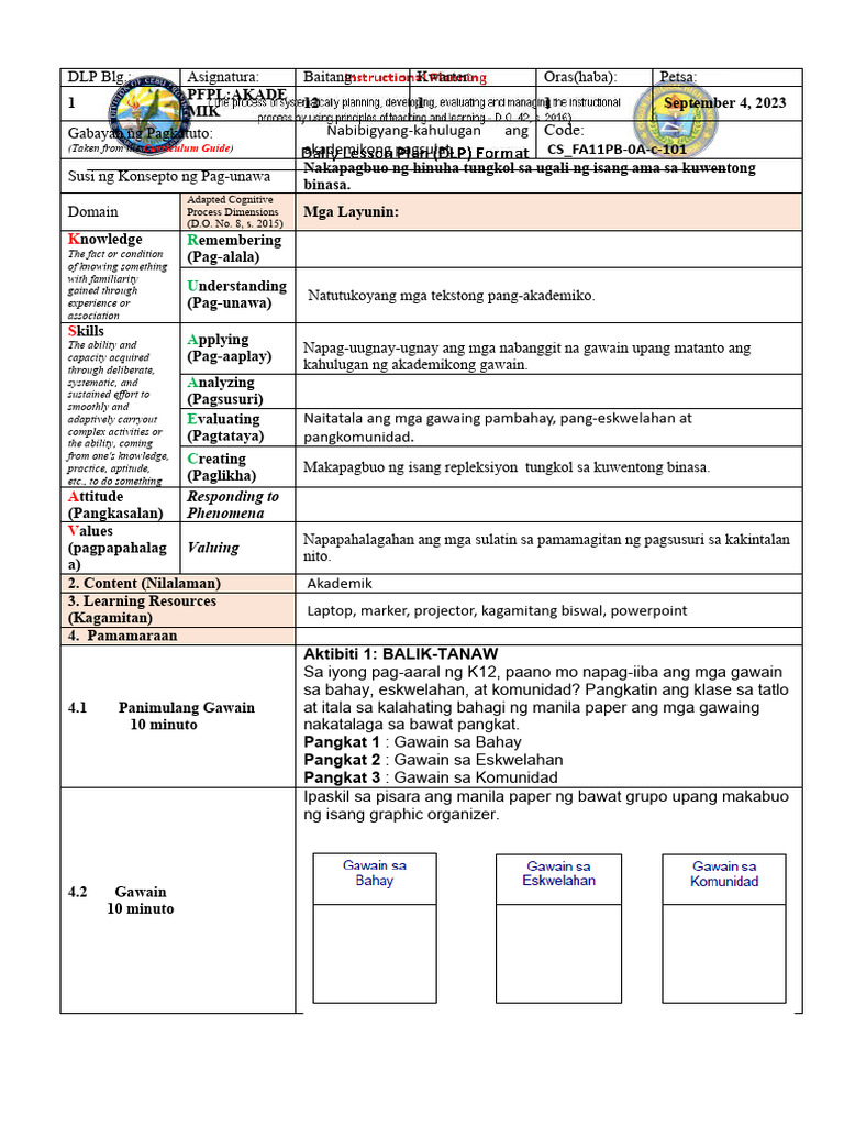 Q1 FIL 9 DLP BLG 1 | PDF