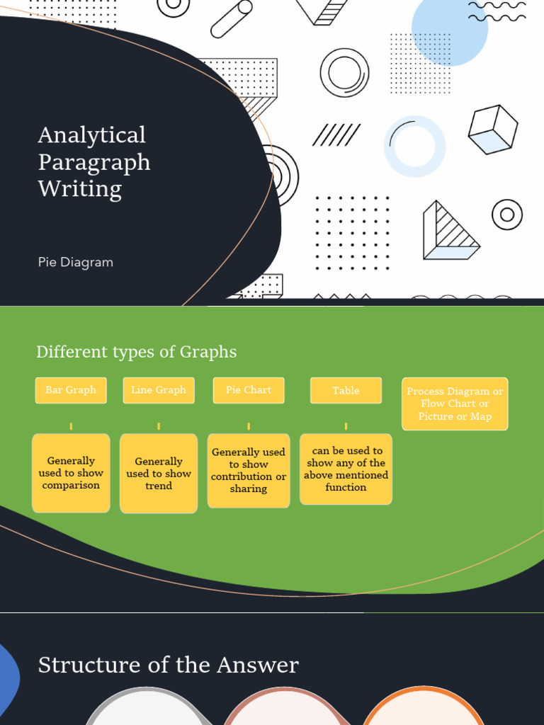 Writing Analytical Paragraphs on Pie Charts | PDF | Pie Chart | Percentage