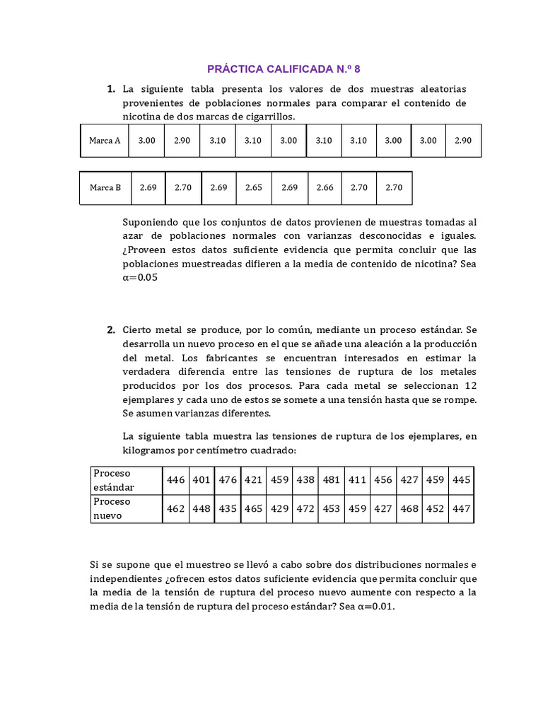 Practica 08 ESTADISTICA | PDF