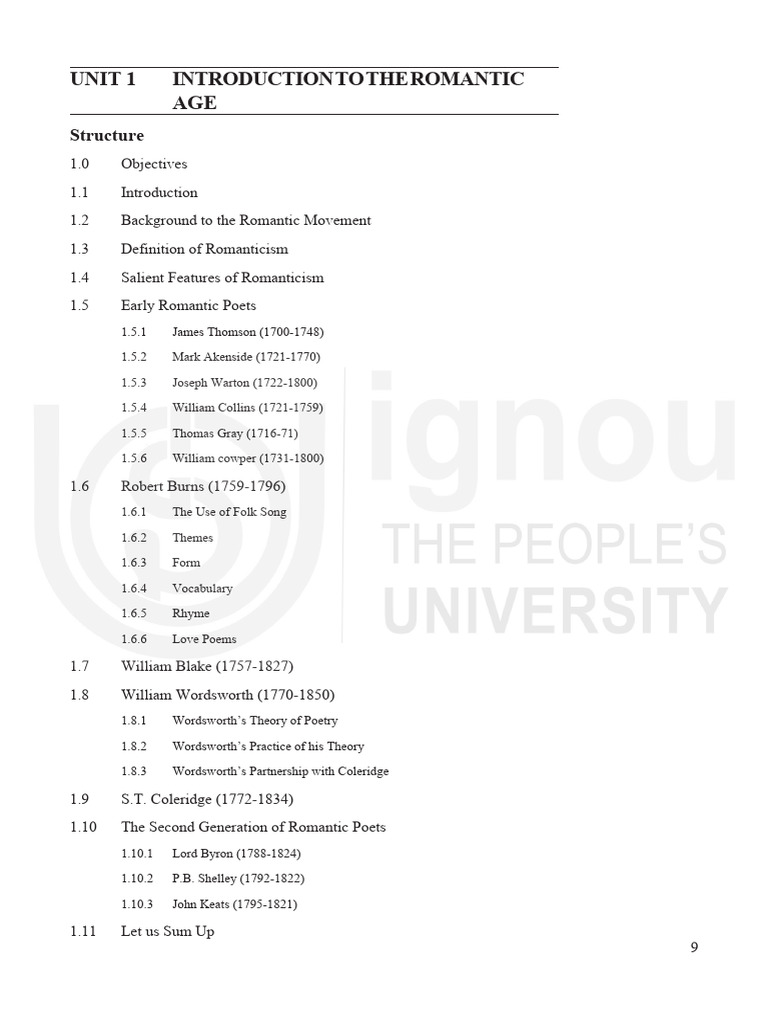 Unit-1 | PDF | Romanticism | Poetry